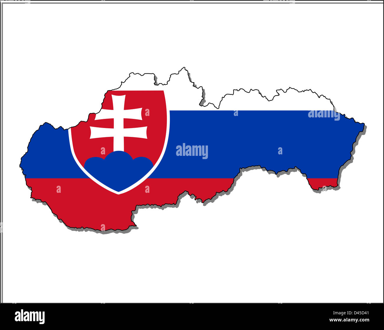 Slovakia map hi-res stock photography and images - Alamy