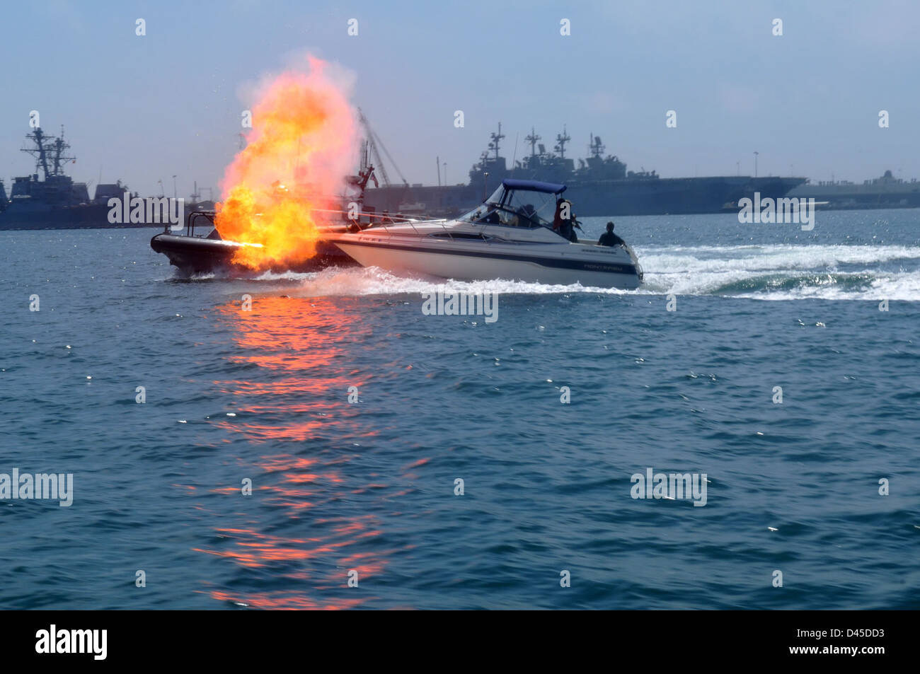 Naval Base San Diego conducts large-scale training scenarios involving ...