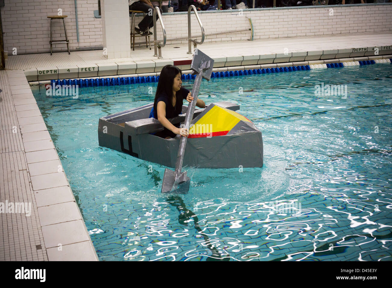 Brooklyn Technical High School's Cardboard Boat Regatta in the school's ...