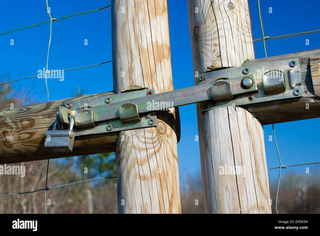 Closed and Locked Heavy Gate Outdoor Stock Photo - Alamy