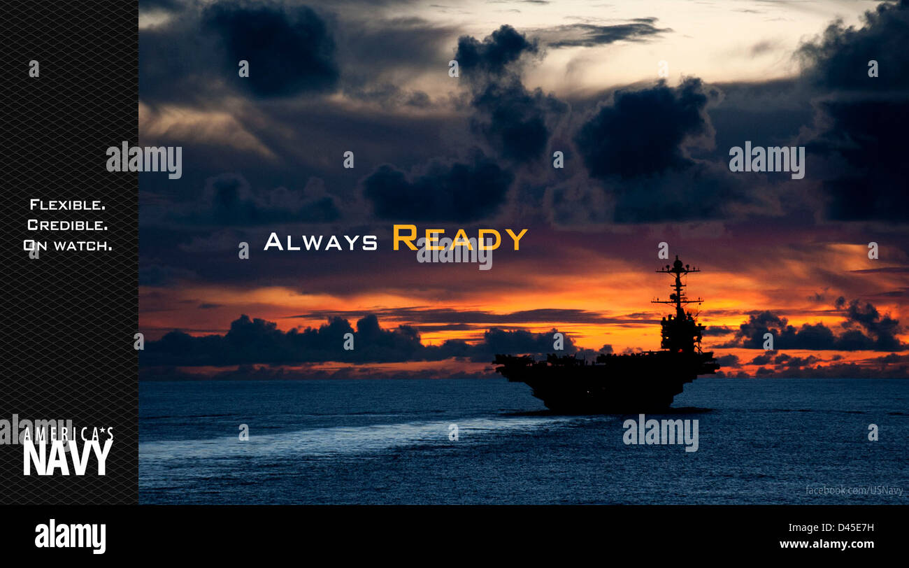 A U.S. Navy slogan, 'Always Ready,' highlights the commitment of the U ...