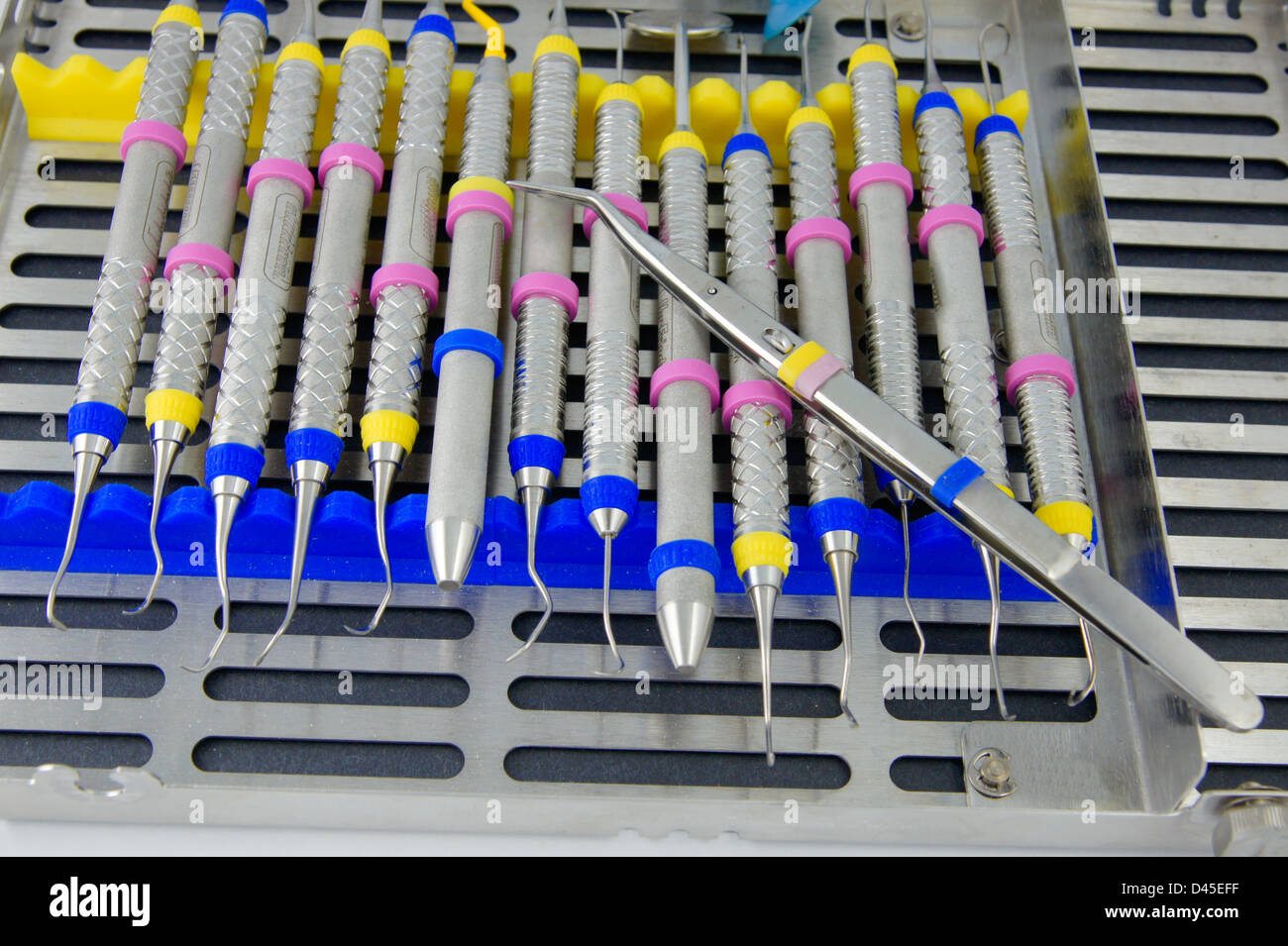 Tray of dental instruments Stock Photo - Alamy