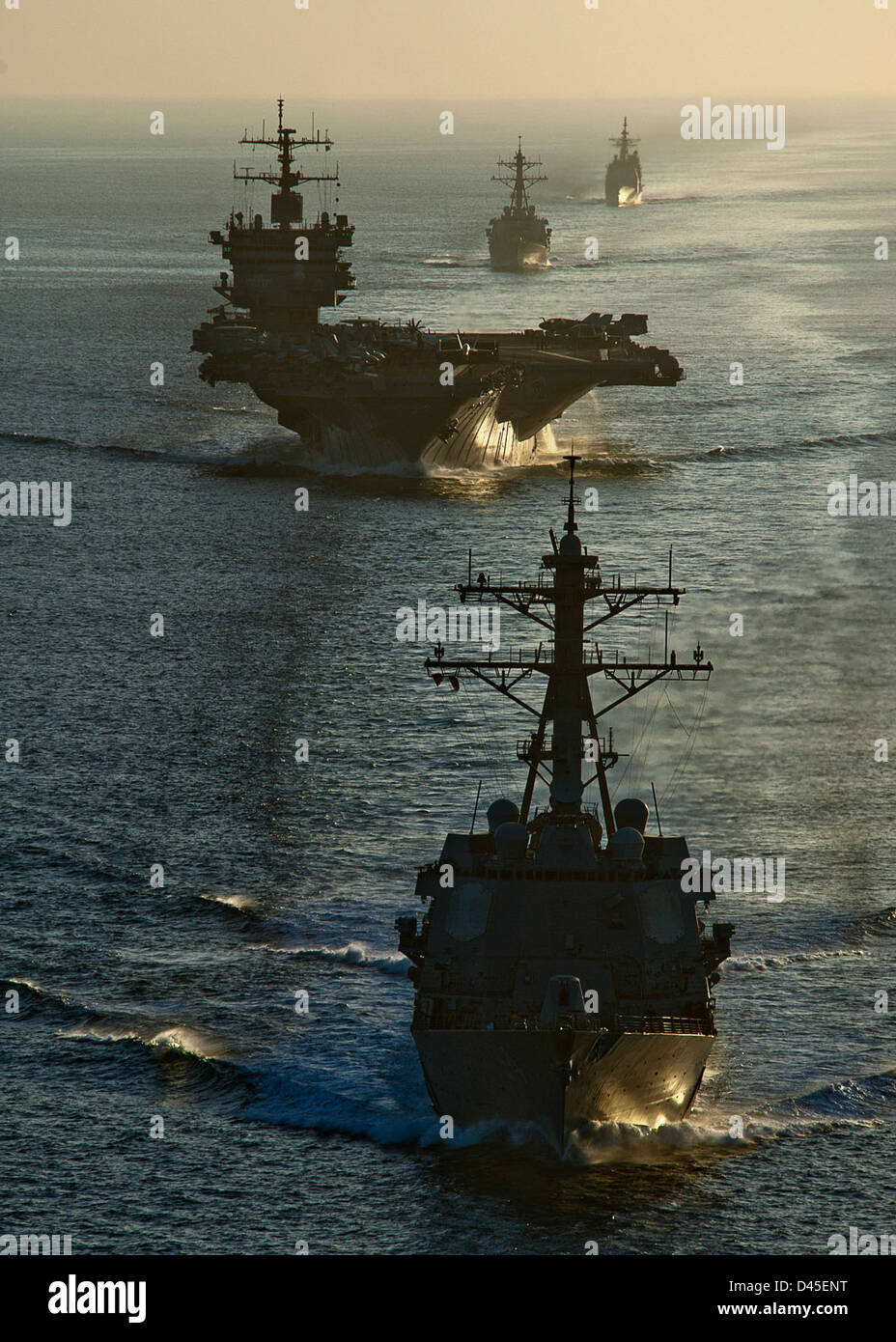 Multiple U.S. Navy ships operate together in the U.S. 5th Fleet Area of ...