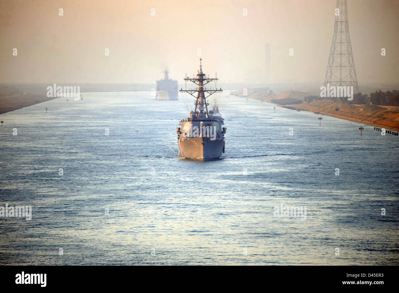 The USS Porter operates in the Suez Canal, participating in strategic ...