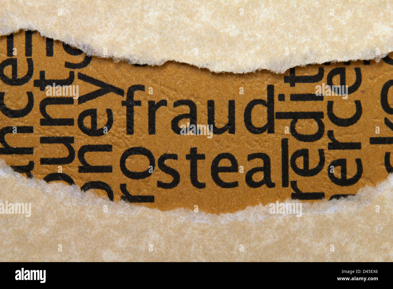 Fraud steal text Stock Photo - Alamy
