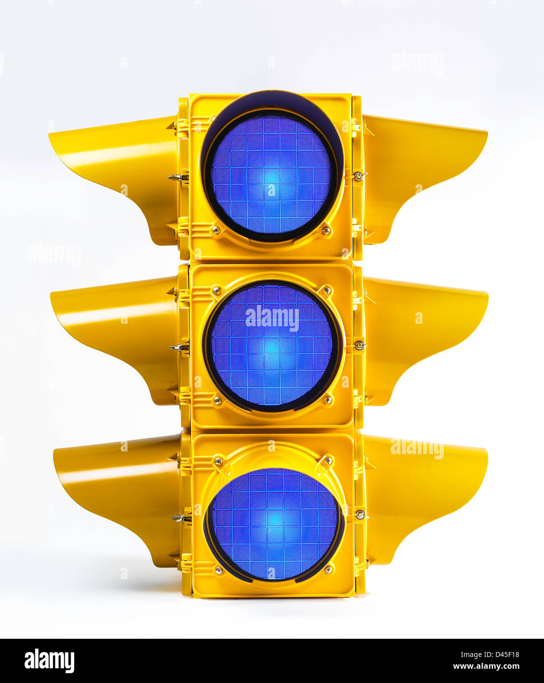 Yellow traffic light Stock Photo - Alamy