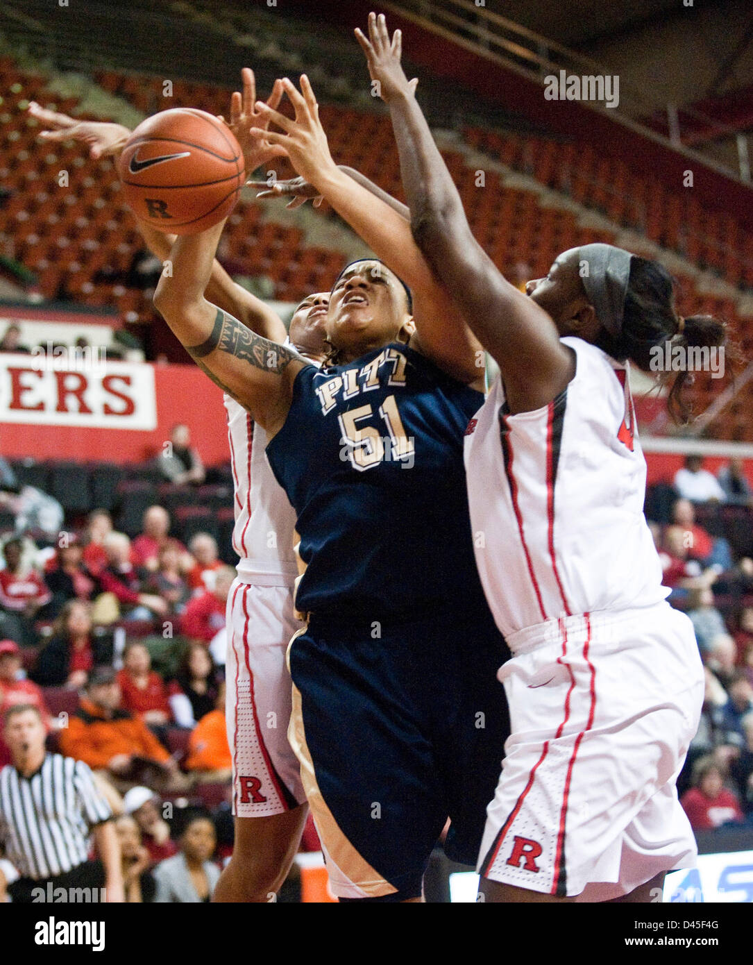Piscataway, New Jersey, U.S. 4th March, 2013. Pitt's forward/center ...