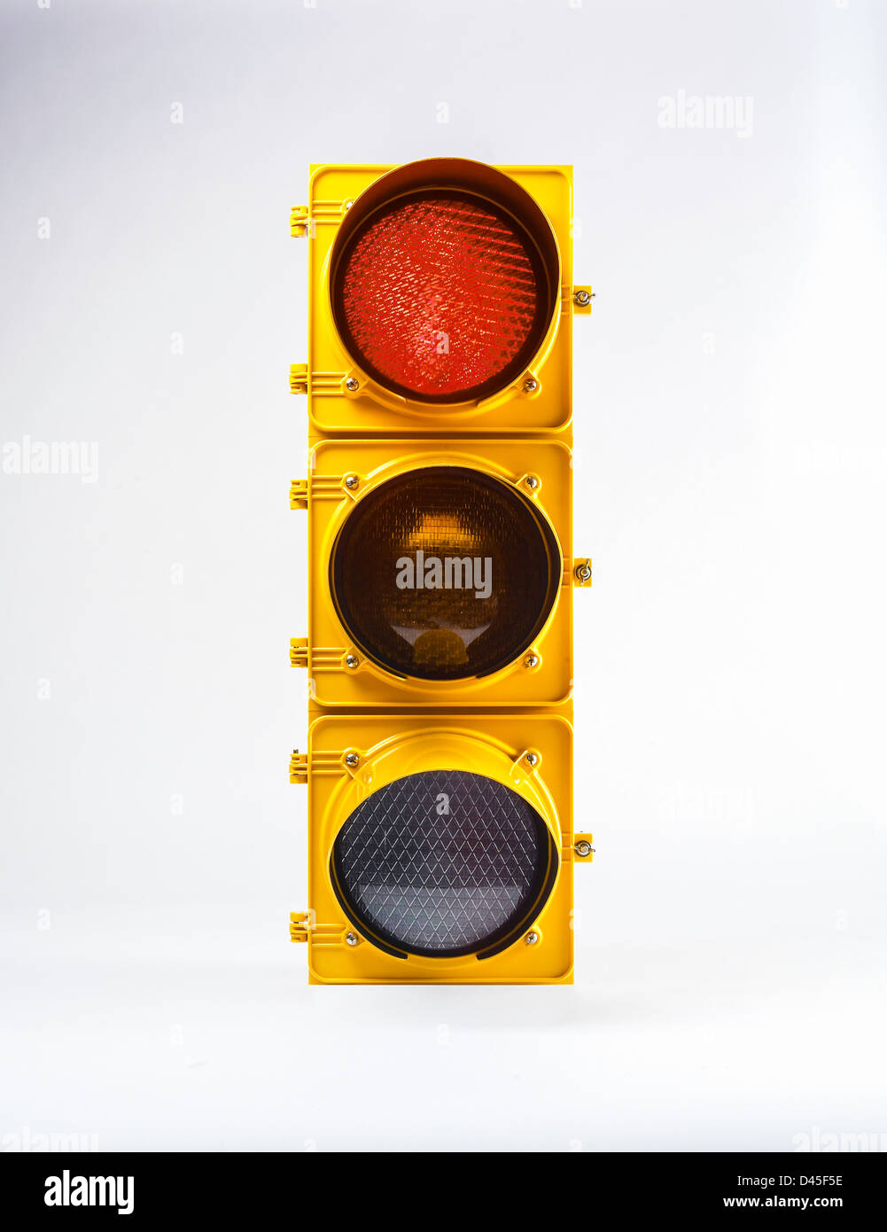 Yellow traffic light Stock Photo - Alamy