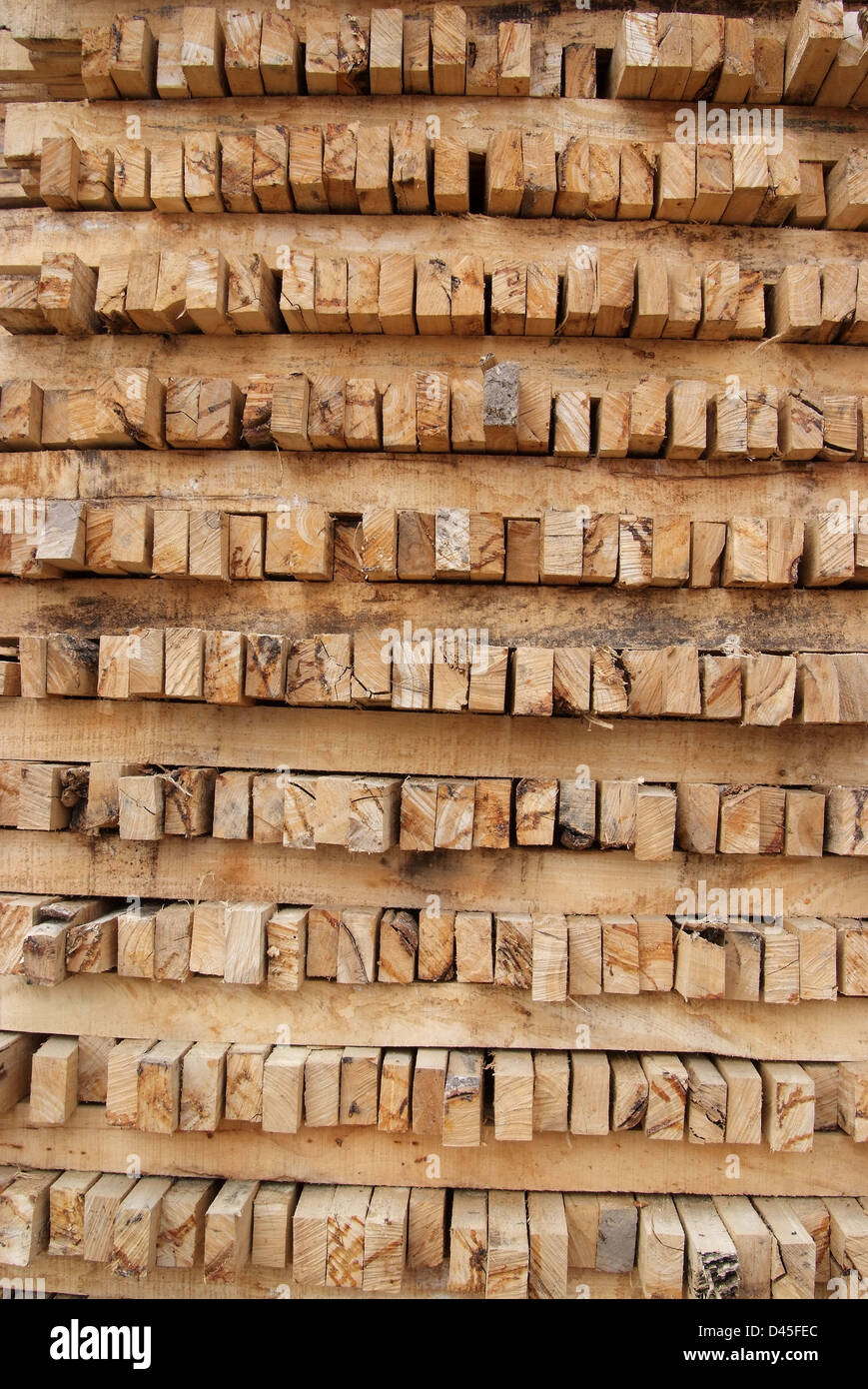 A pile of cut wood for construction ( texture, background, pattern ...