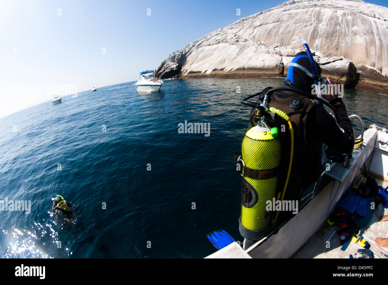scuba divers ready to go dive in Laje de Santos MArine State Park, São ...