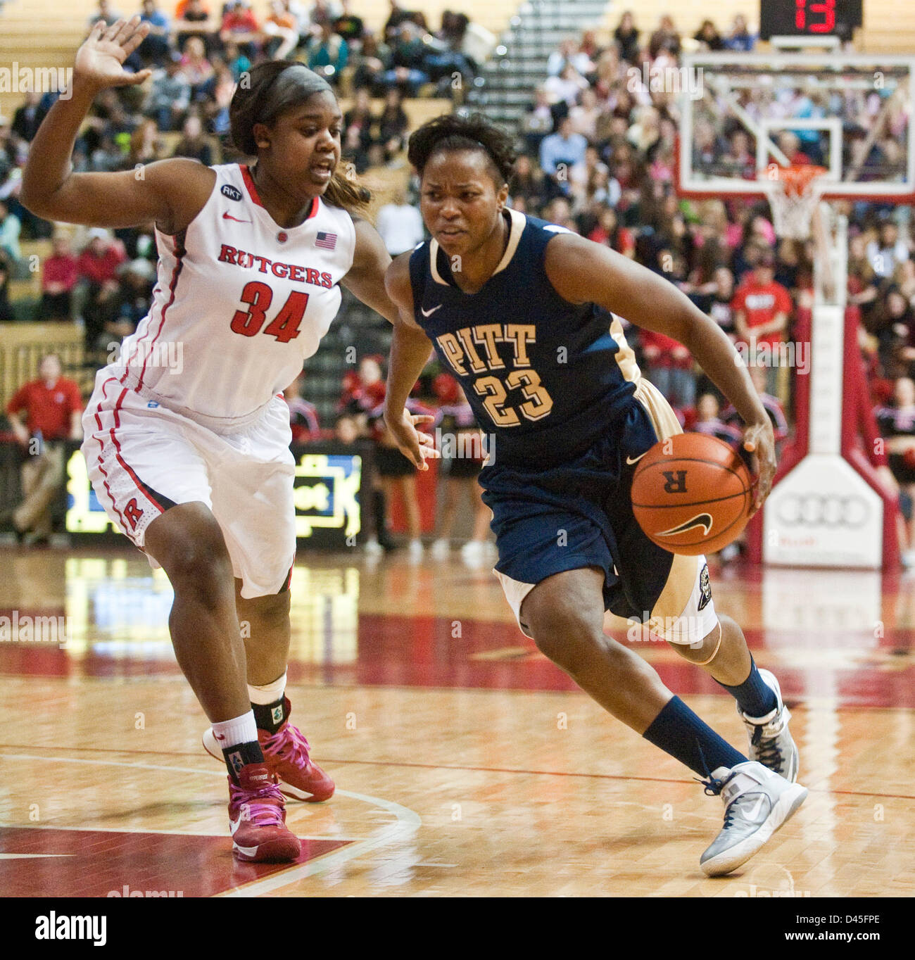 Piscataway, New Jersey, U.S. 4th March, 2013. Pitt's guard Ashlee ...