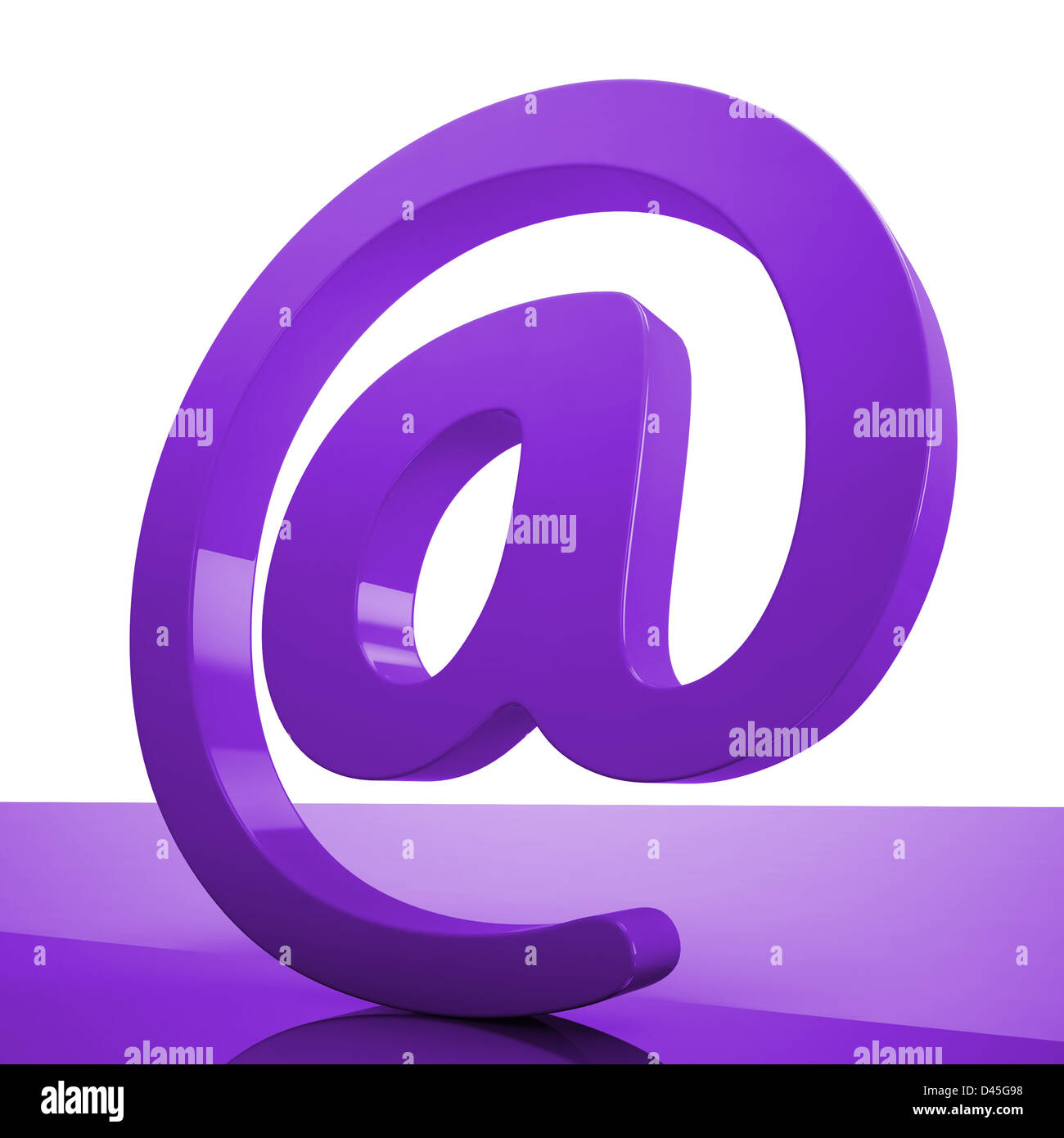 At Sign Meaning Online Mailing Communication Icon Stock Photo - Alamy
