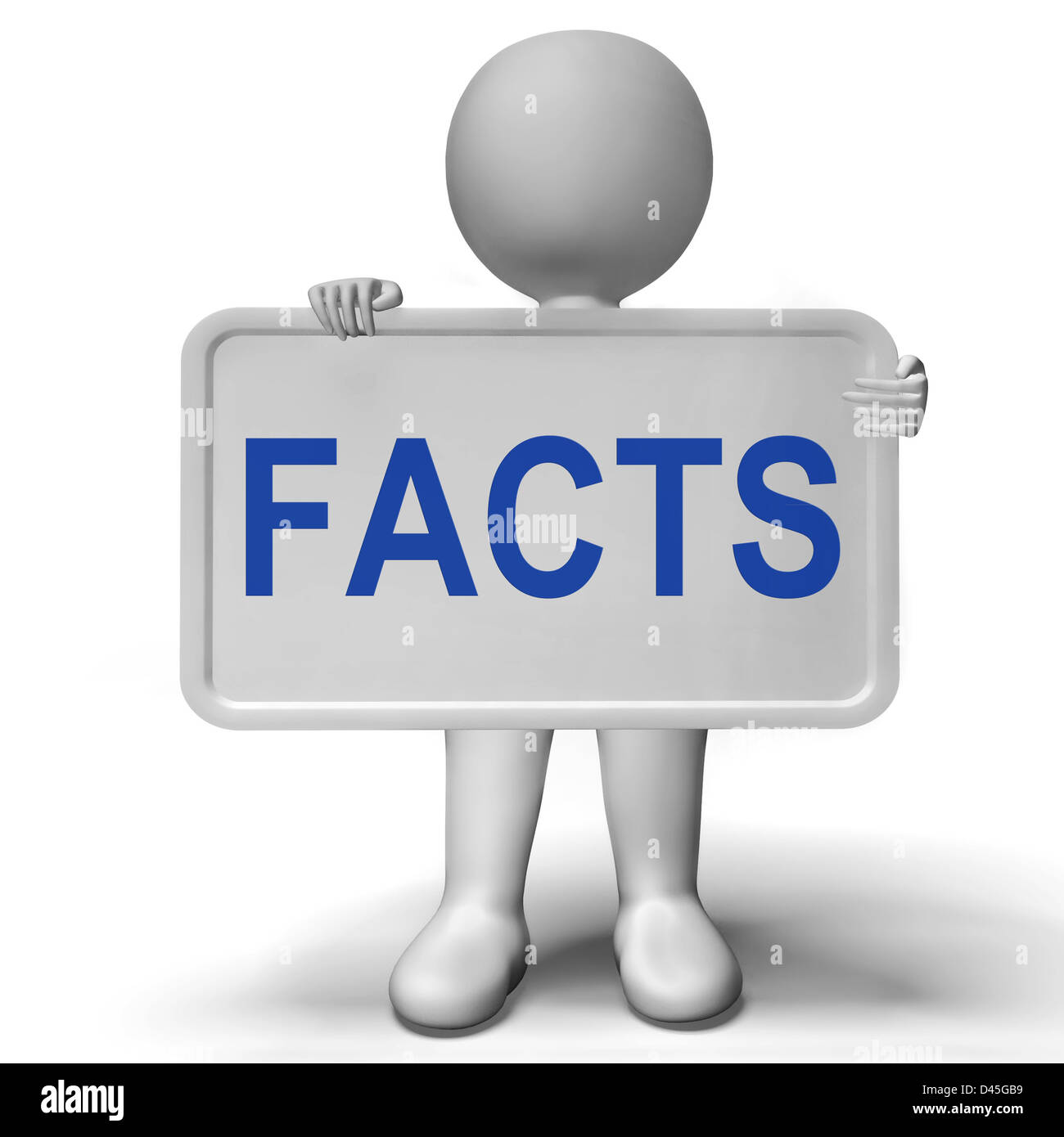 Facts Sign Showing True Information And Data Stock Photo - Alamy