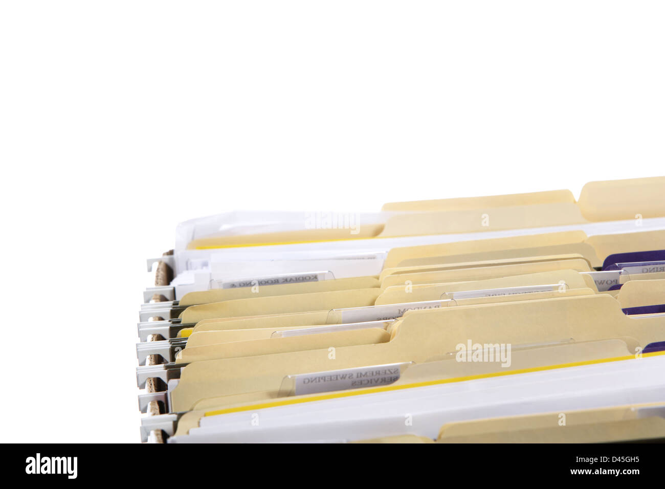 Rows of file forler filled with paperwork in an office Stock Photo - Alamy