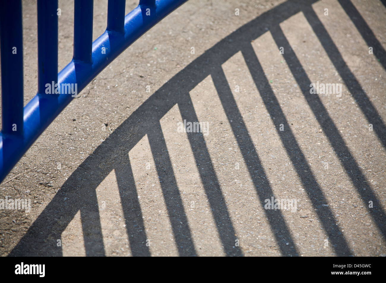 Abstract composition of railing and shadows Stock Photo - Alamy