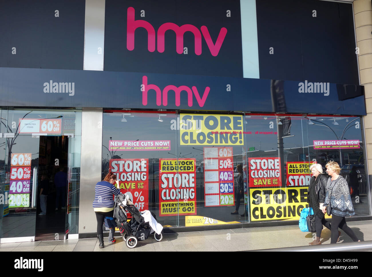 HMV store closing sale, Bournemouth Castlepoint, Dorset, Britain, UK Stock Photo - Alamy