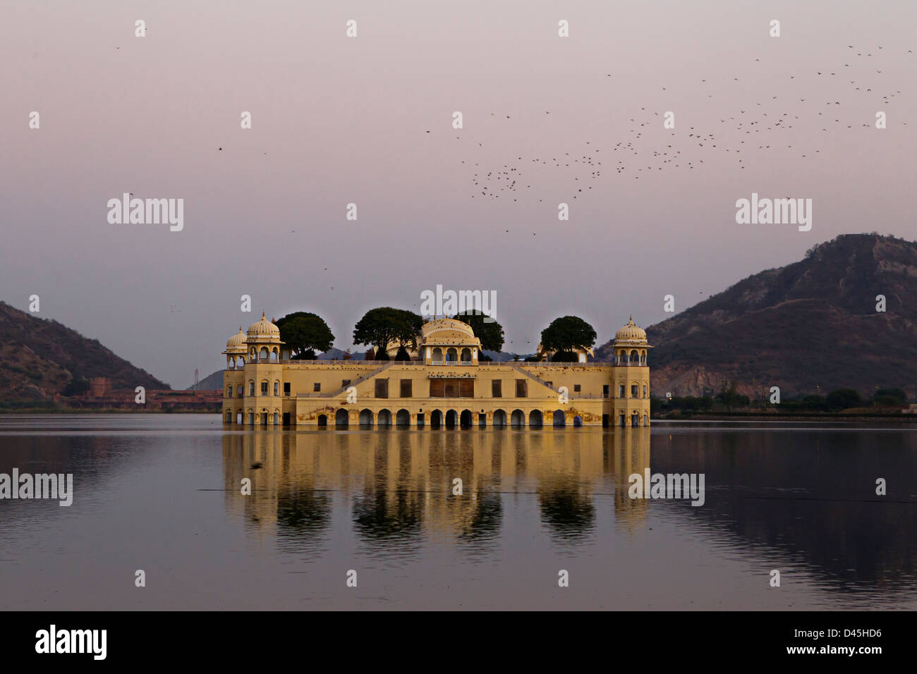 Water Palace (Jal Mahal) in Man Sagar Lake. Jaipur, Rajasthan Stock ...