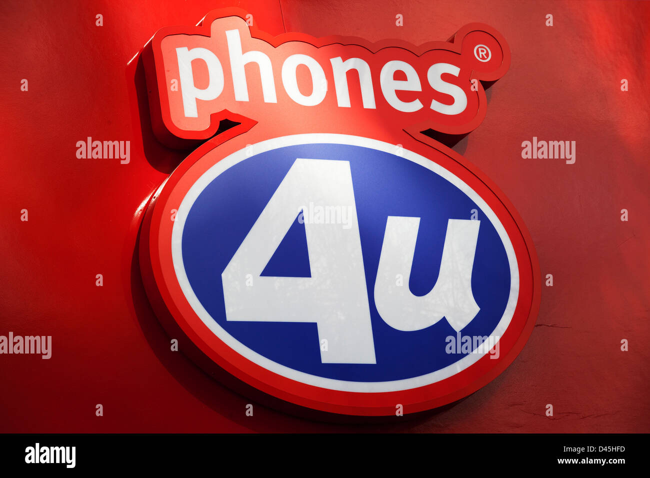 Sign for mobile phone shop Phones 4 U Stock Photo - Alamy