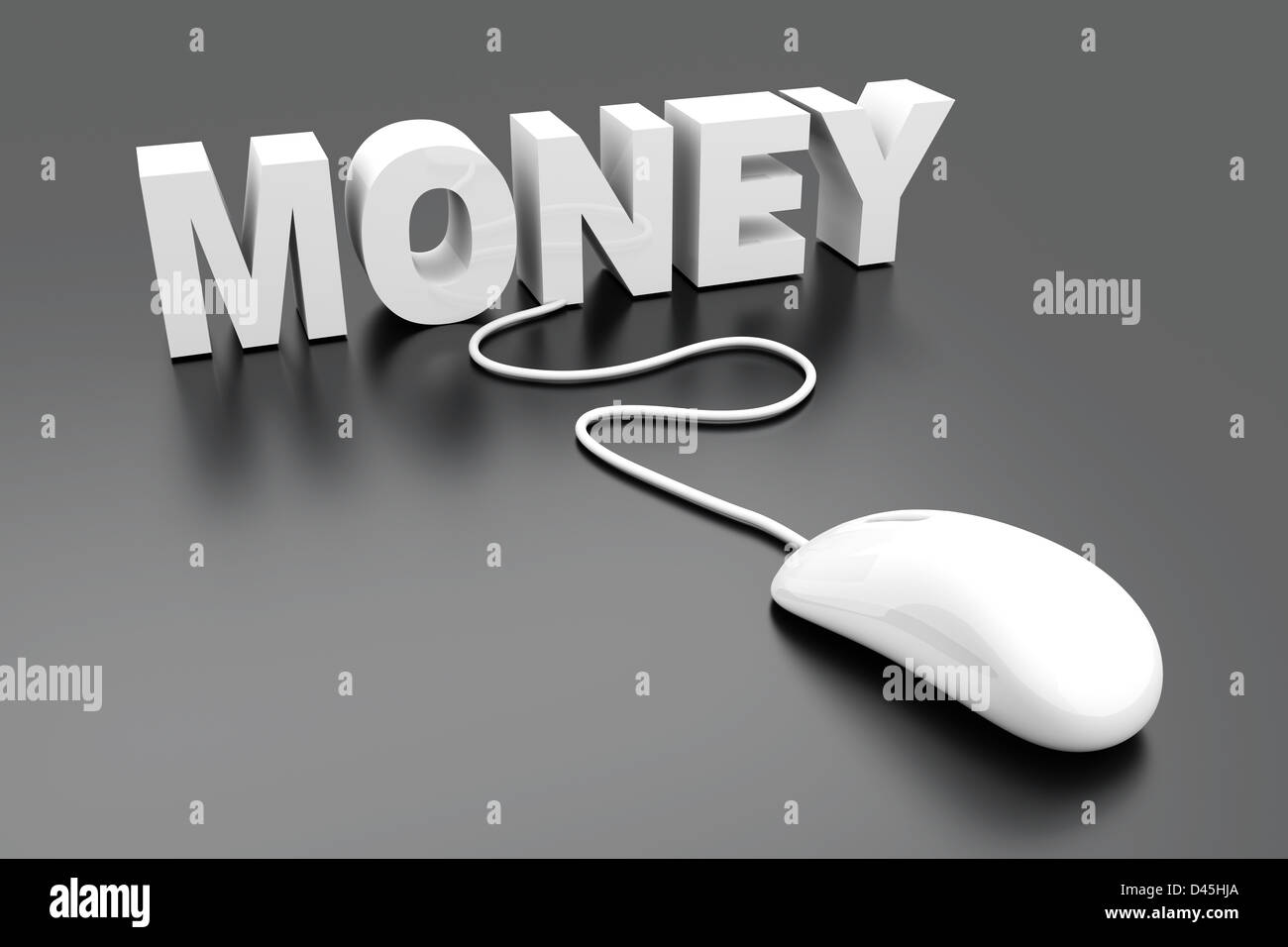 Money online. 3D rendered Illustration Stock Photo - Alamy