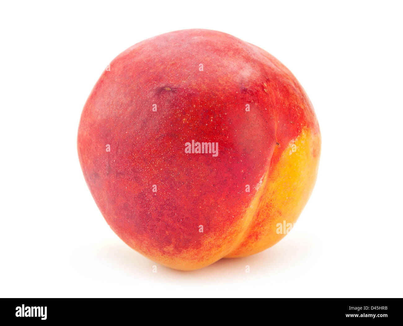 Nectarine peach family fruit isolated on white Stock Photo - Alamy
