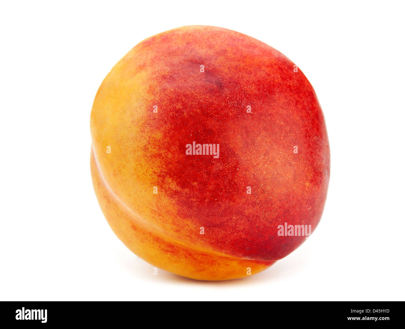 Nectarine peach family fruit isolated on white Stock Photo - Alamy