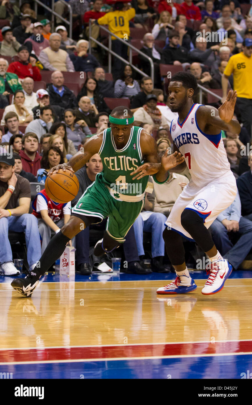 Philadelphia, US. March 5, 2013: Boston Celtics shooting guard Jason ...