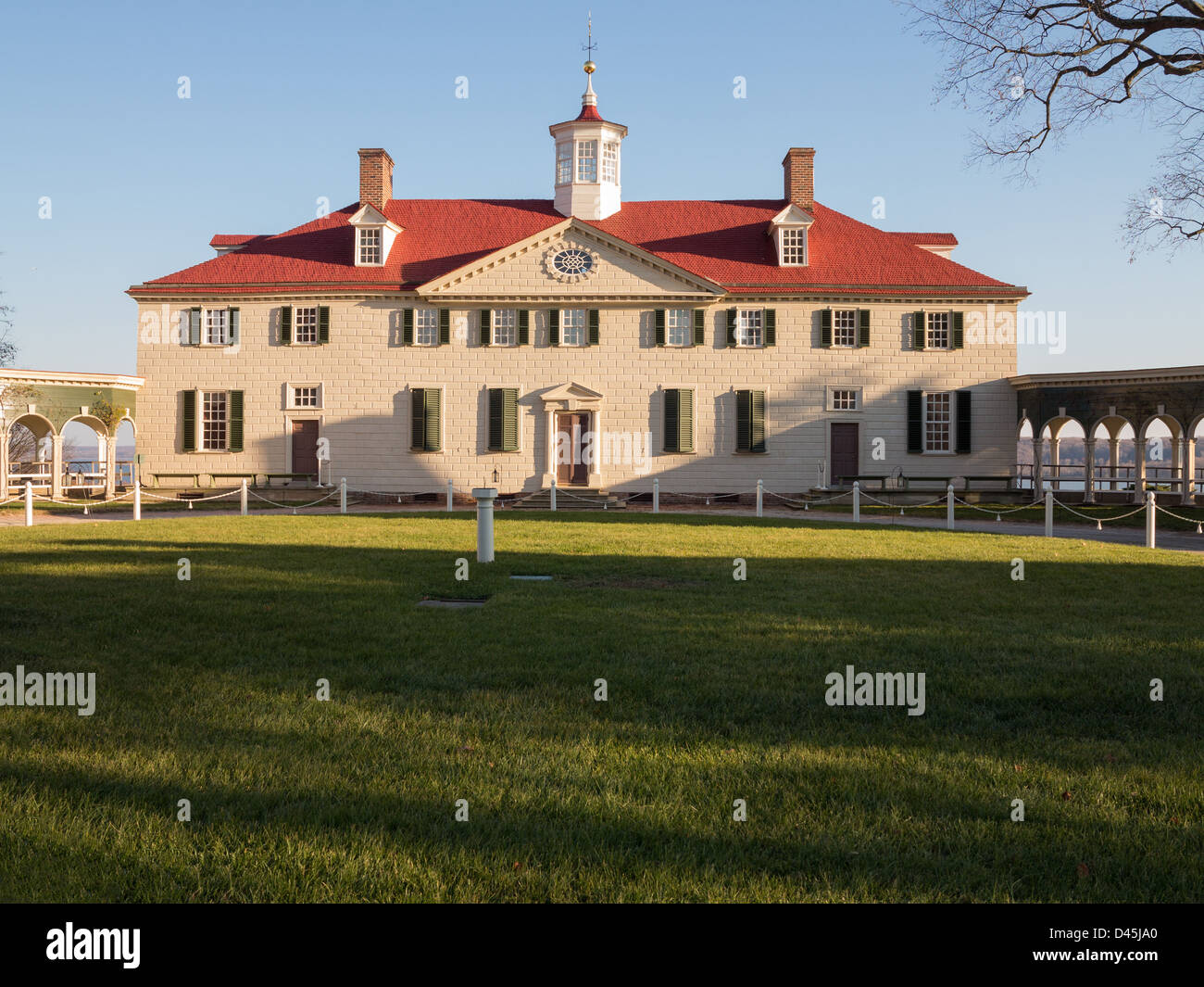 President George Washington home at Mount Vernon in Virginia Stock ...