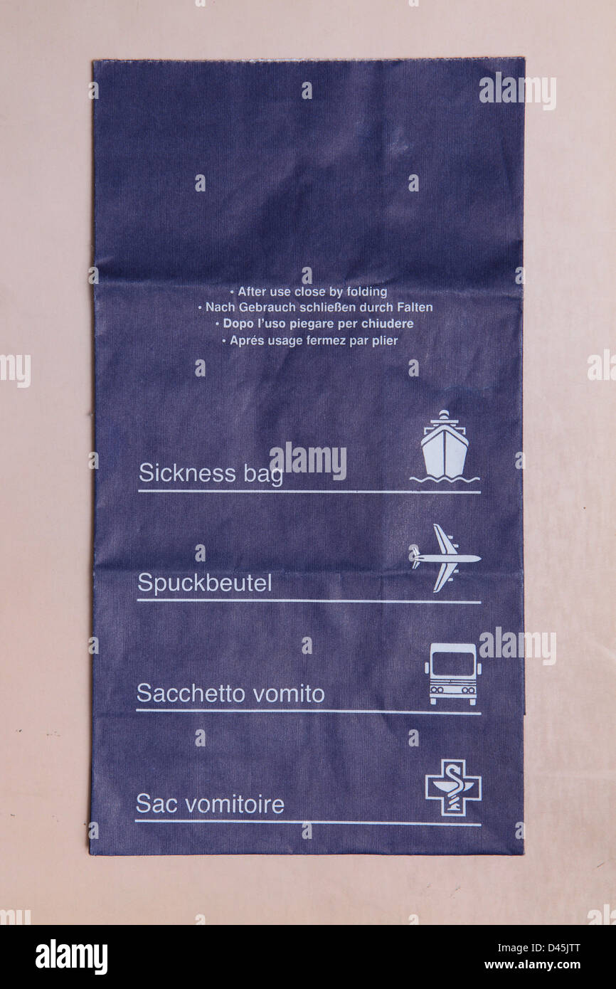 Air sickness bag hi-res stock photography and images - Alamy