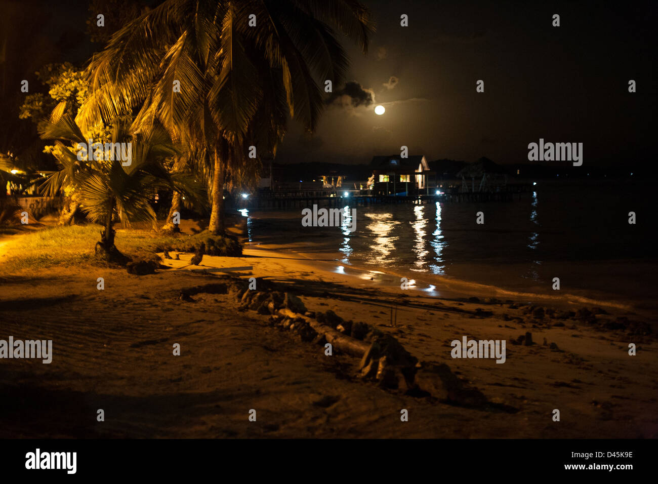 Moonlight beach caribbean hi-res stock photography and images - Alamy