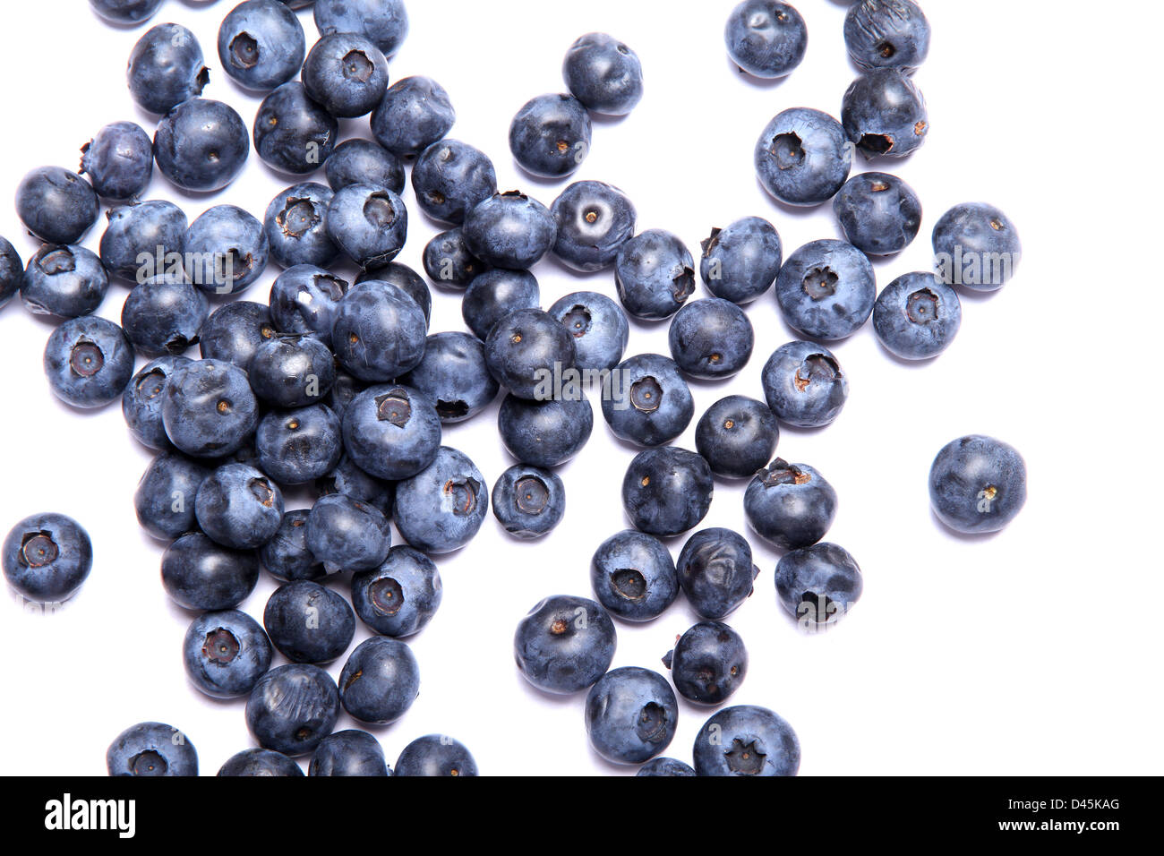 Some blueberries isolated on white Stock Photo - Alamy