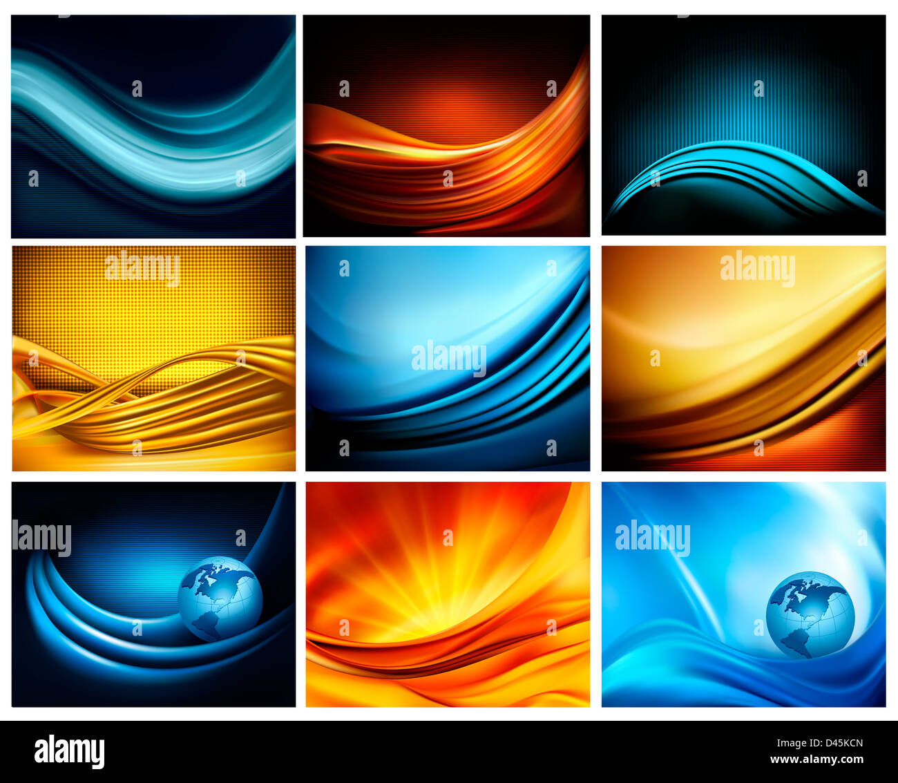 Big set of business elegant colorful abstract backgrounds. Vector ...