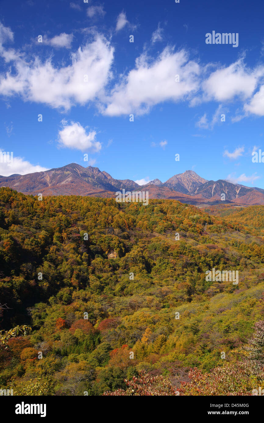 Mt. Yatsugatake of autumn colours, Yamanashi, Japan Stock Photo - Alamy