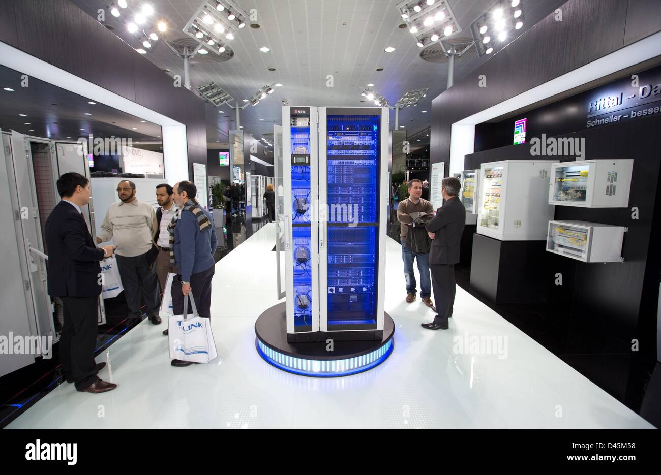 Hanover, Germany. 5th March, 2013. Server rack systems are pictured at ...