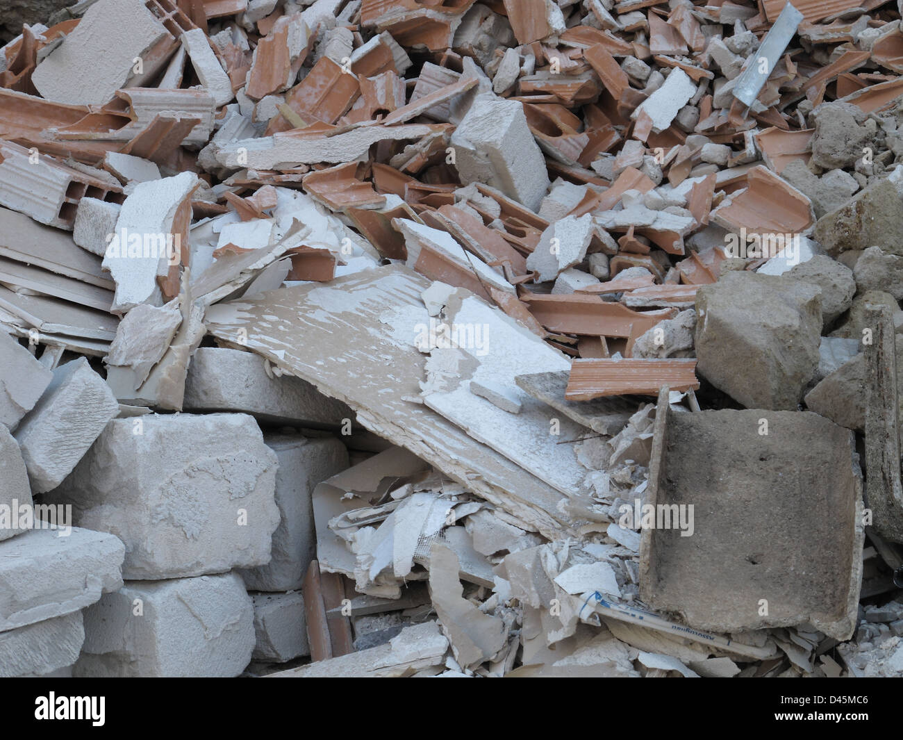 Building demolition waste Stock Photo - Alamy