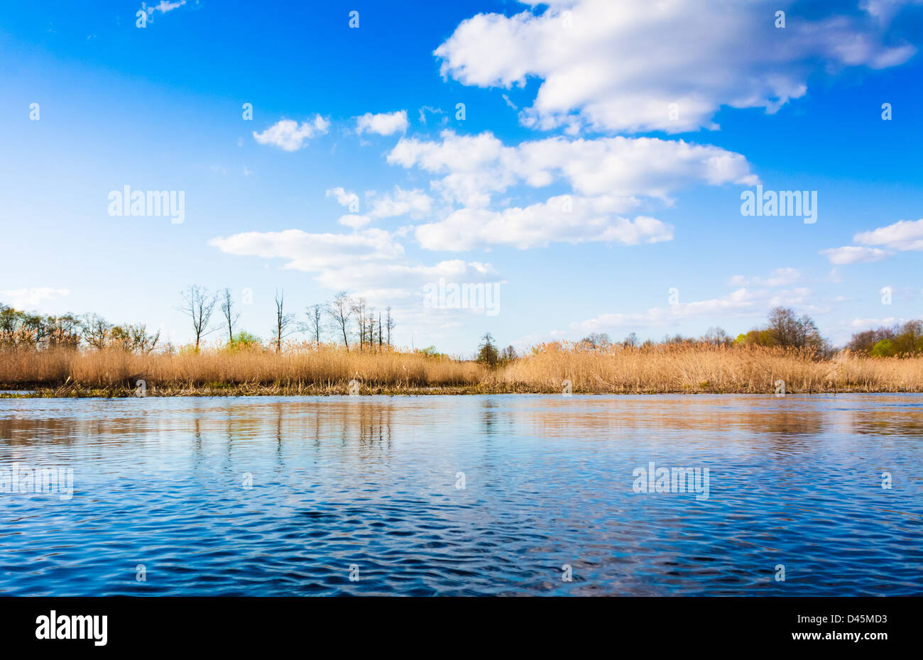 Clouds Reflection On Lake Stock Photo - Alamy