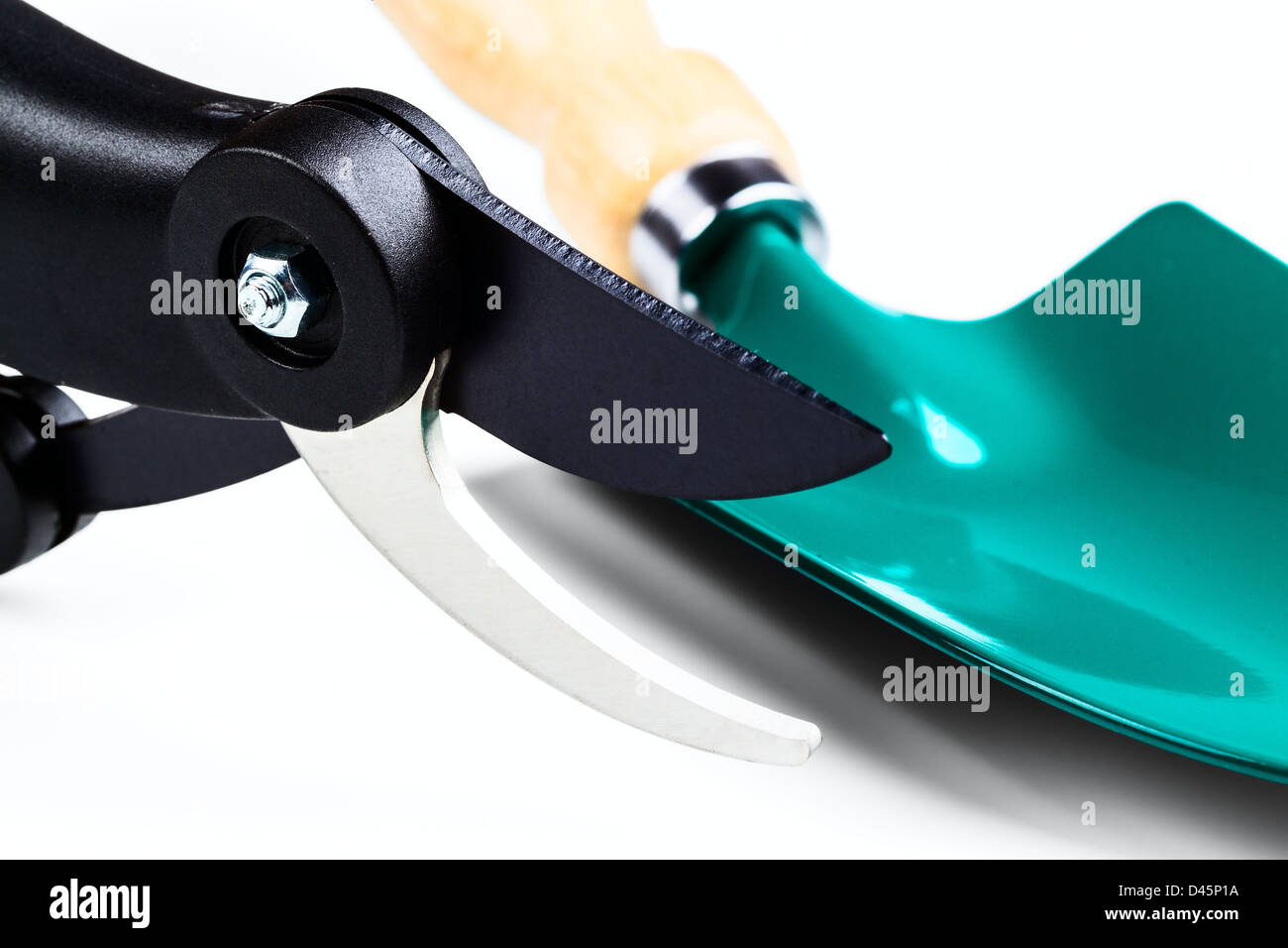 garden secateurs isolated on a white background Stock Photo - Alamy