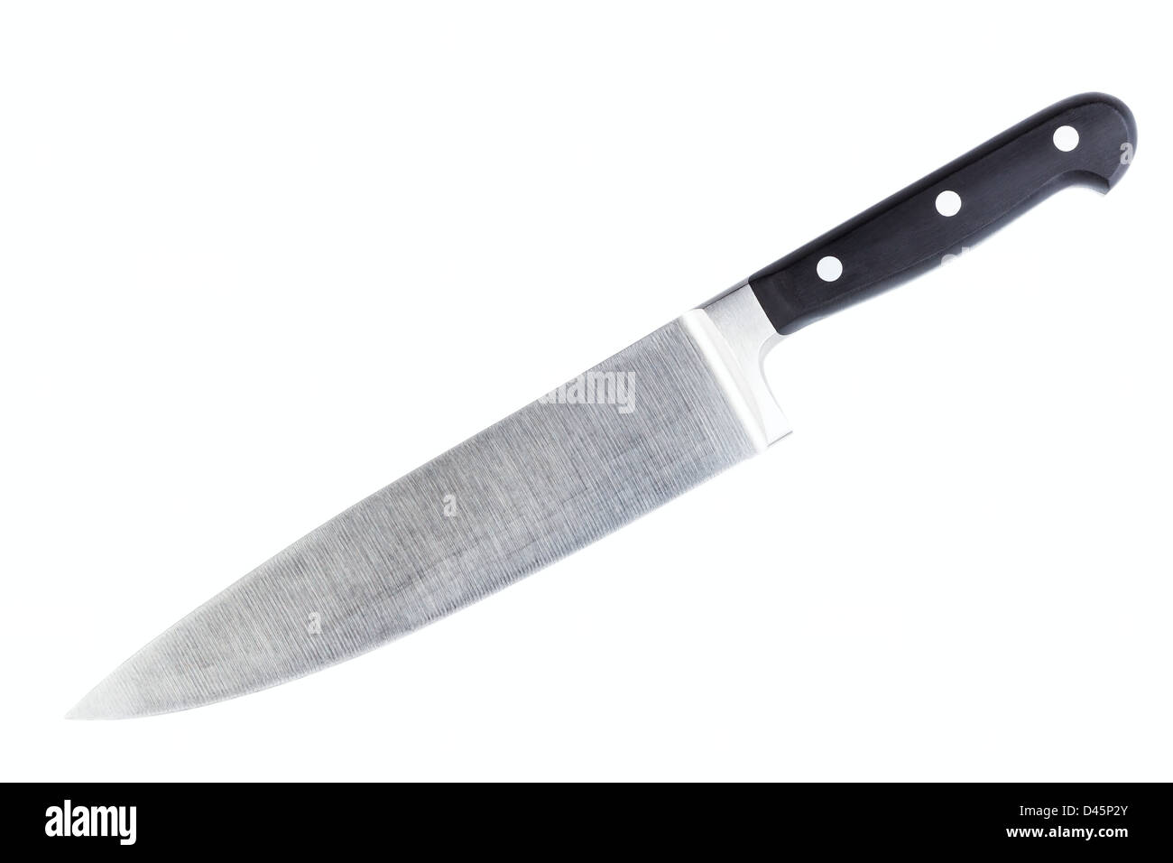 steel cook knife isolated on a white background Stock Photo - Alamy