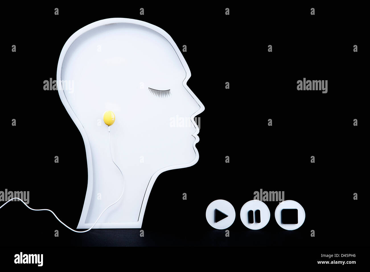 Human head shape music hi-res stock photography and images - Alamy