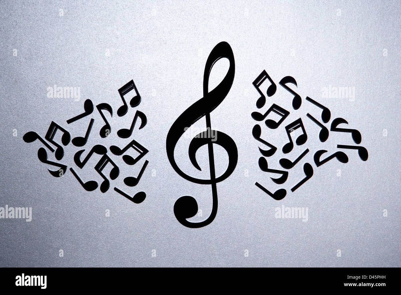 musical notes forming play sign Stock Photo - Alamy