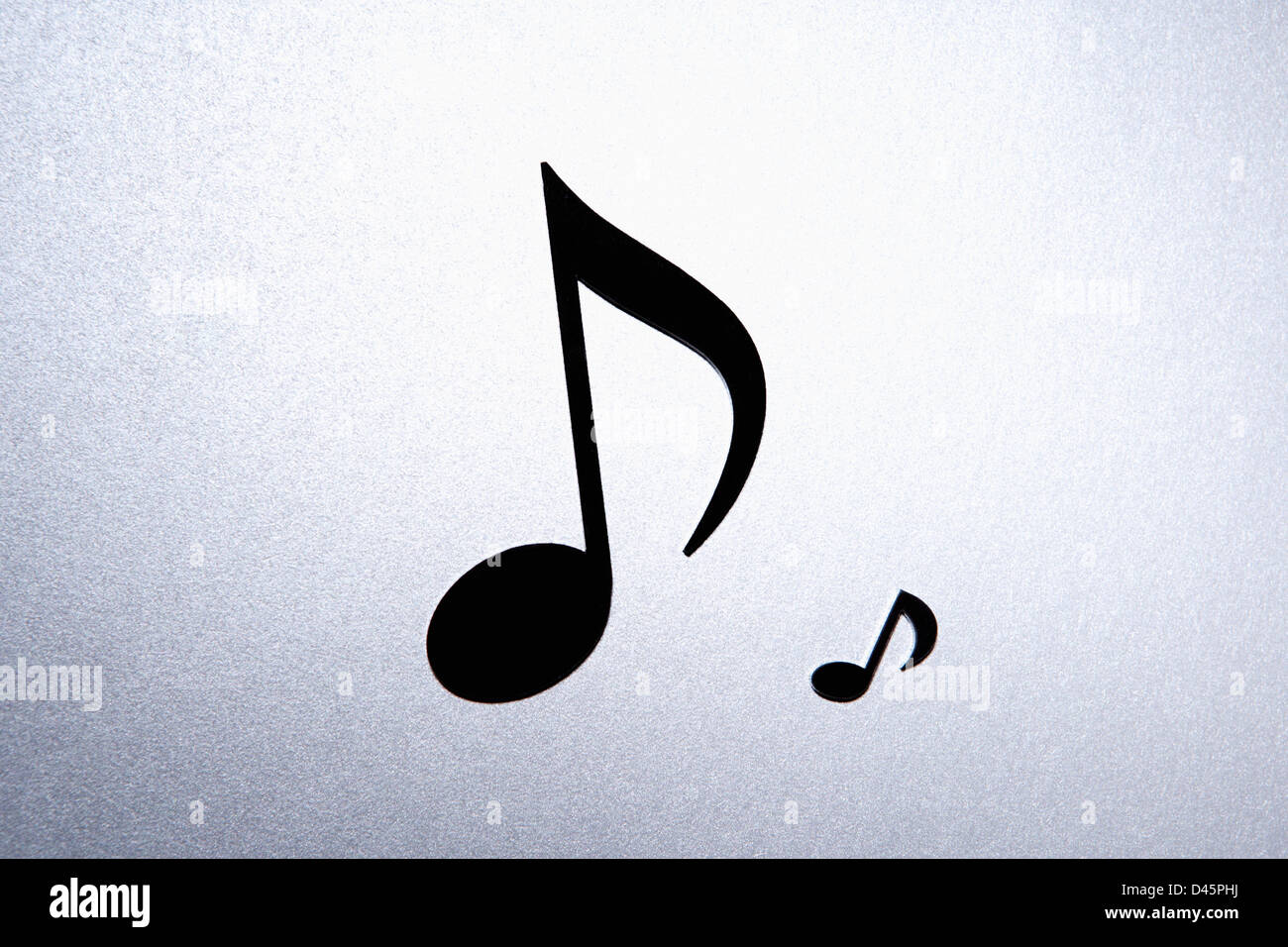 musical notes in white background Stock Photo - Alamy
