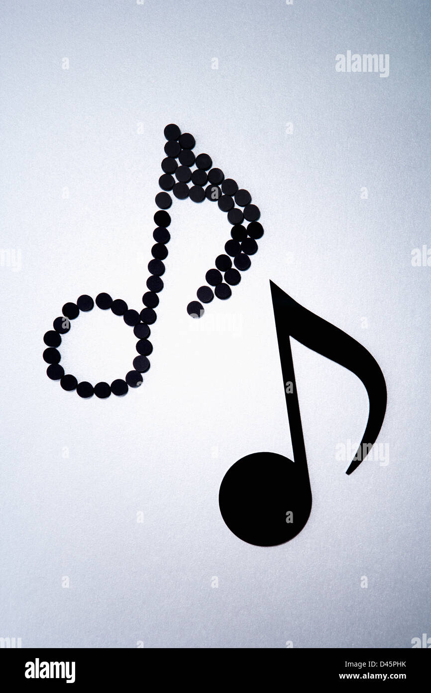 black music notes Stock Photo - Alamy