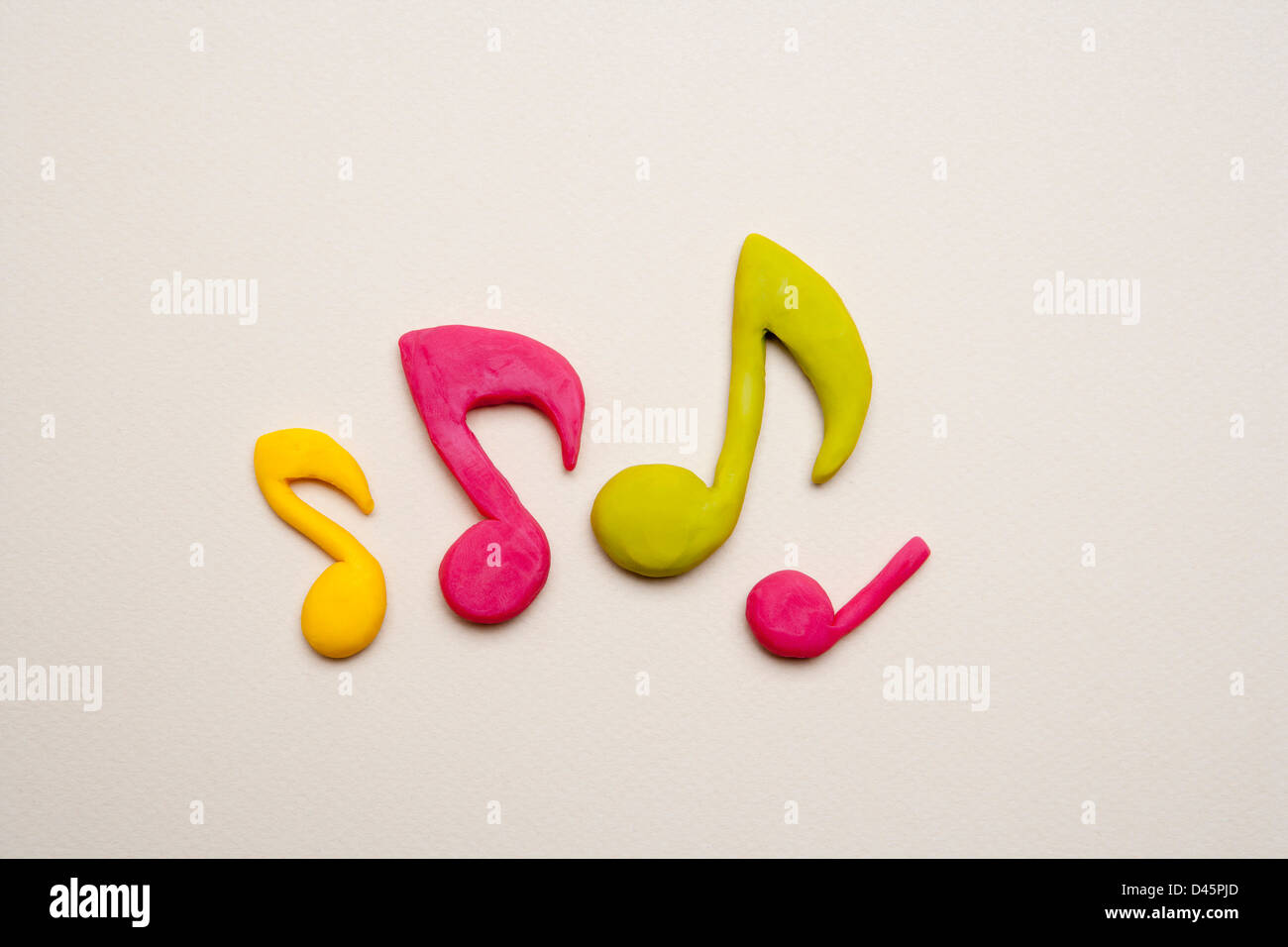 musical notes made out of colorful clays Stock Photo - Alamy