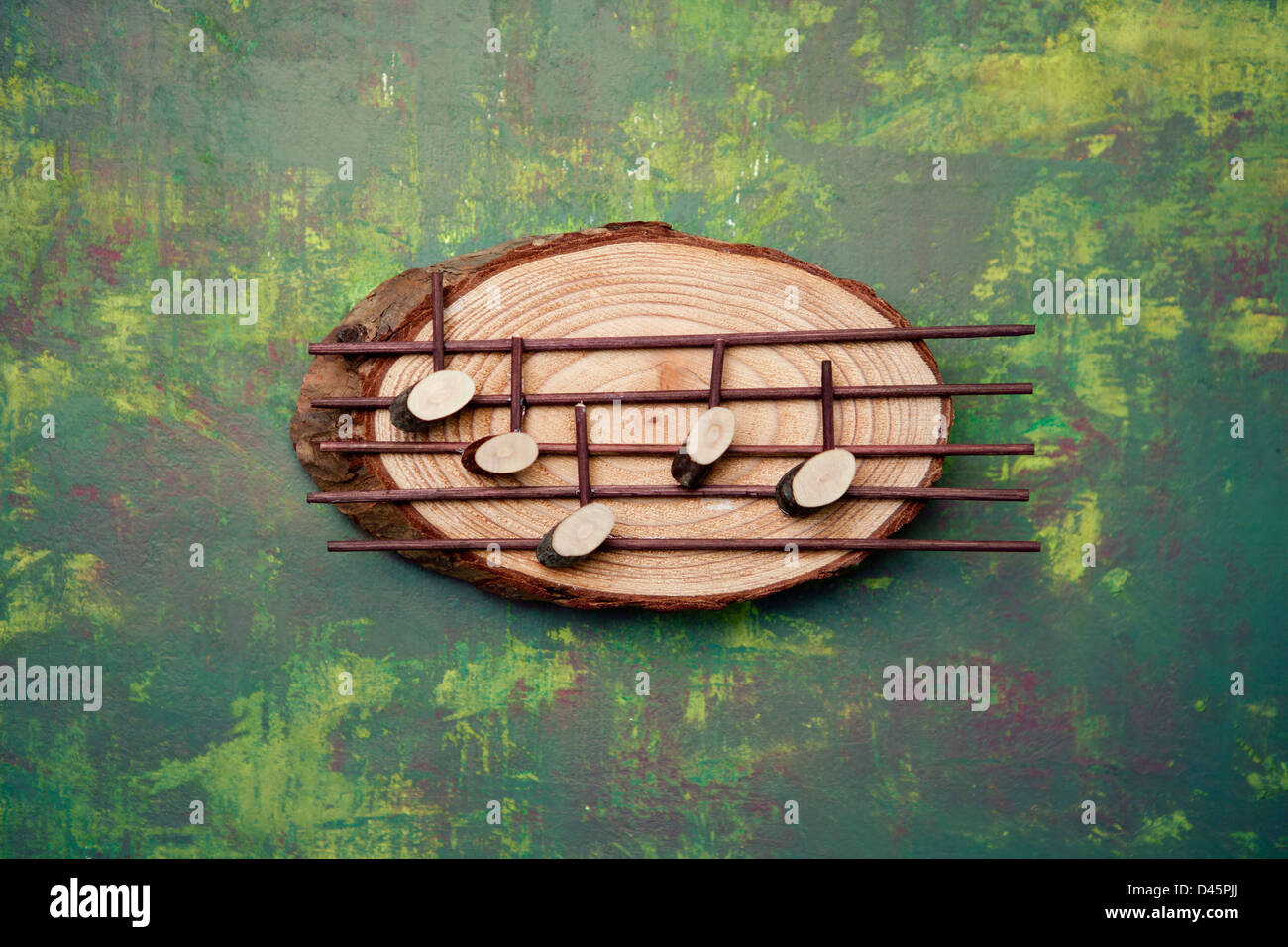 a wall decoration of musical notes Stock Photo - Alamy