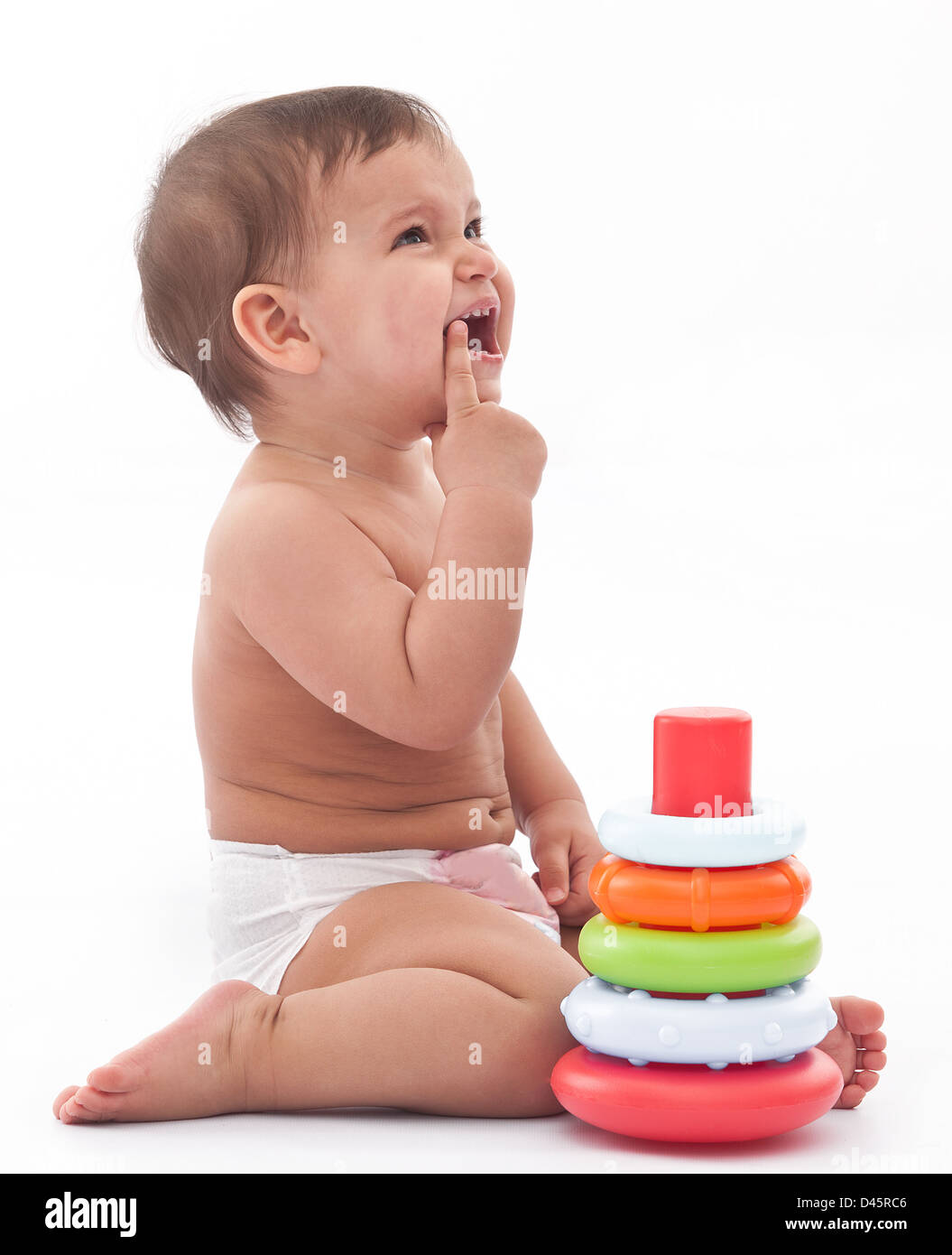 Child crying sitting on floor hi-res stock photography and images - Alamy