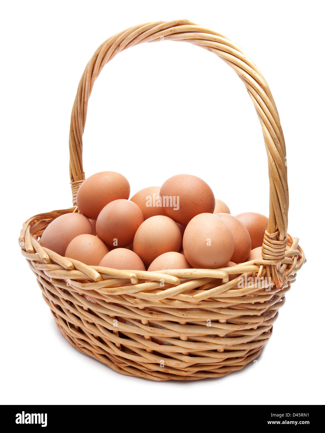 Eggs in basket Stock Photo - Alamy
