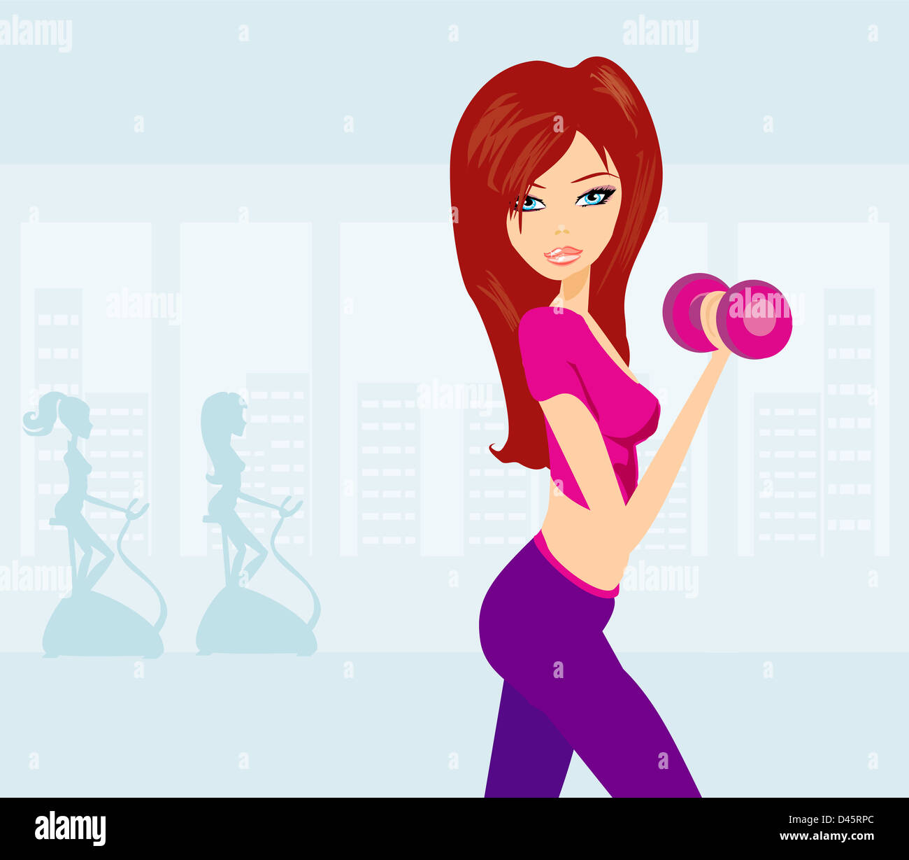 women exercising in gym Stock Photo - Alamy