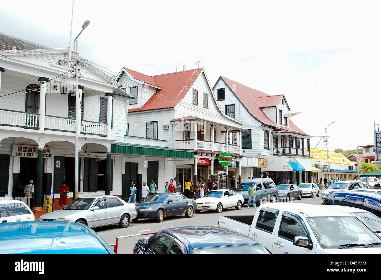 Commercial Buildings in the center of Paramaribo Stock Photo - Alamy