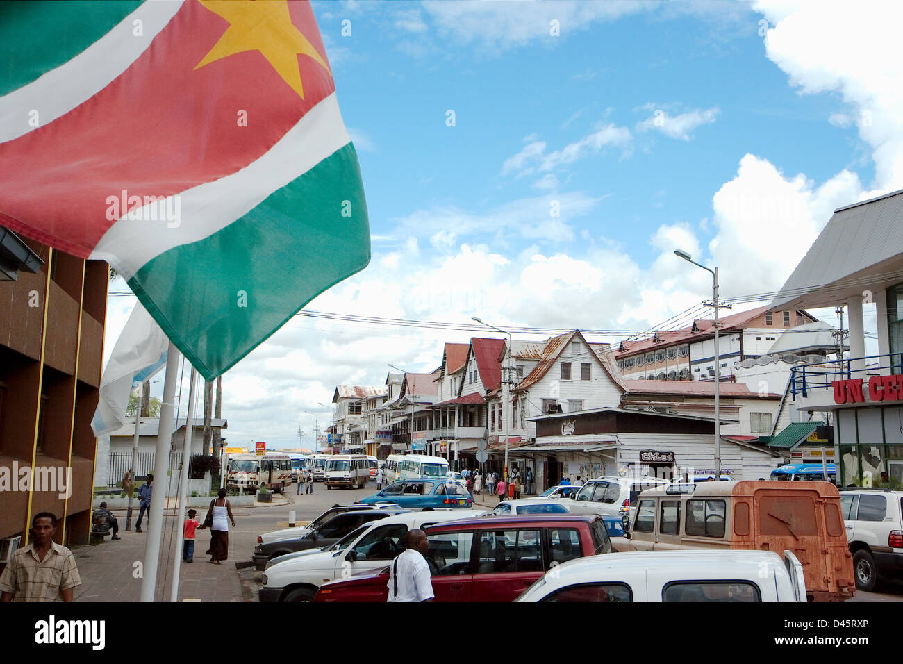 Commercial Buildings in the center of Paramaribo Stock Photo - Alamy