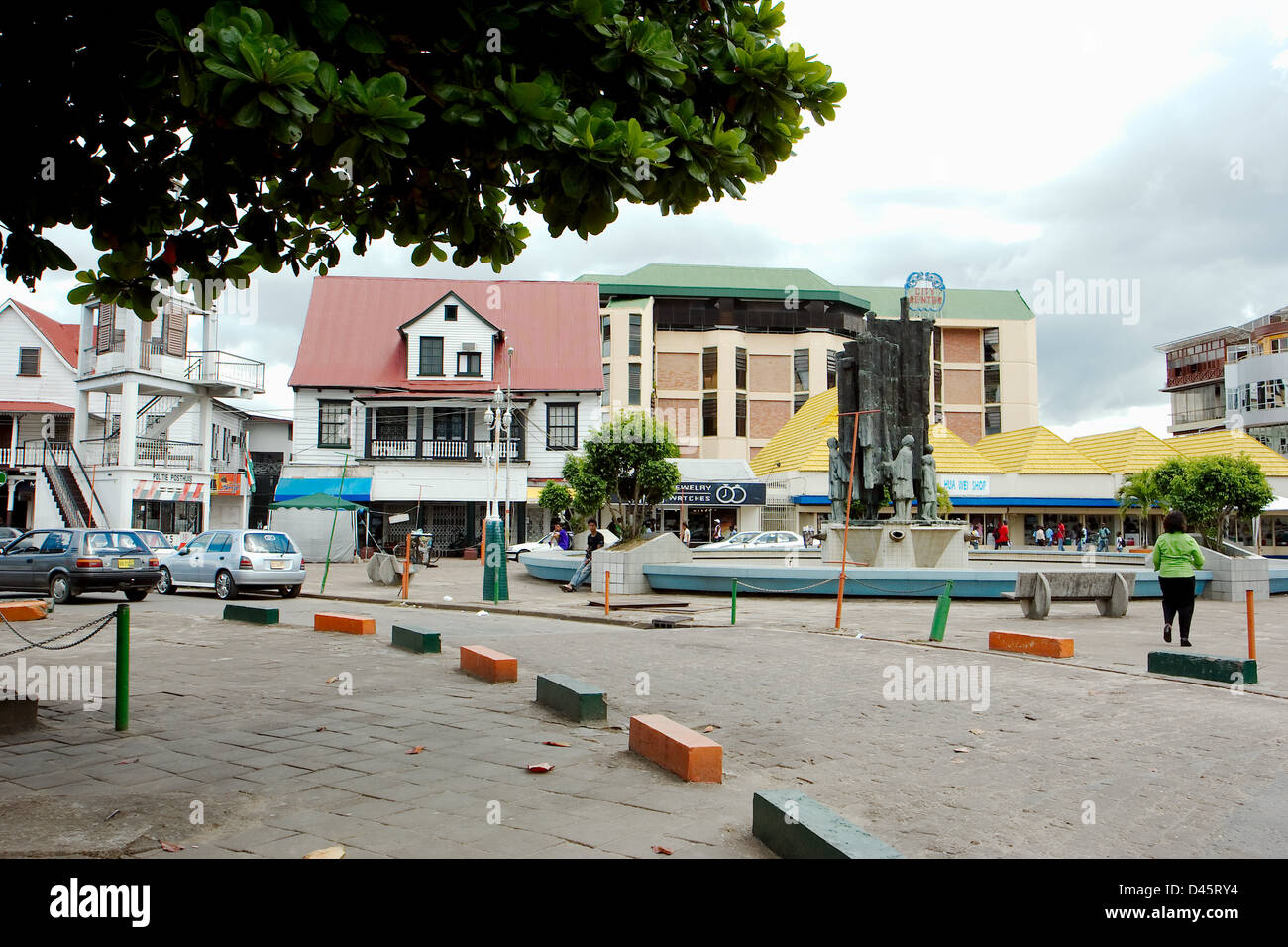 Commercial Buildings in the center of Paramaribo Stock Photo - Alamy