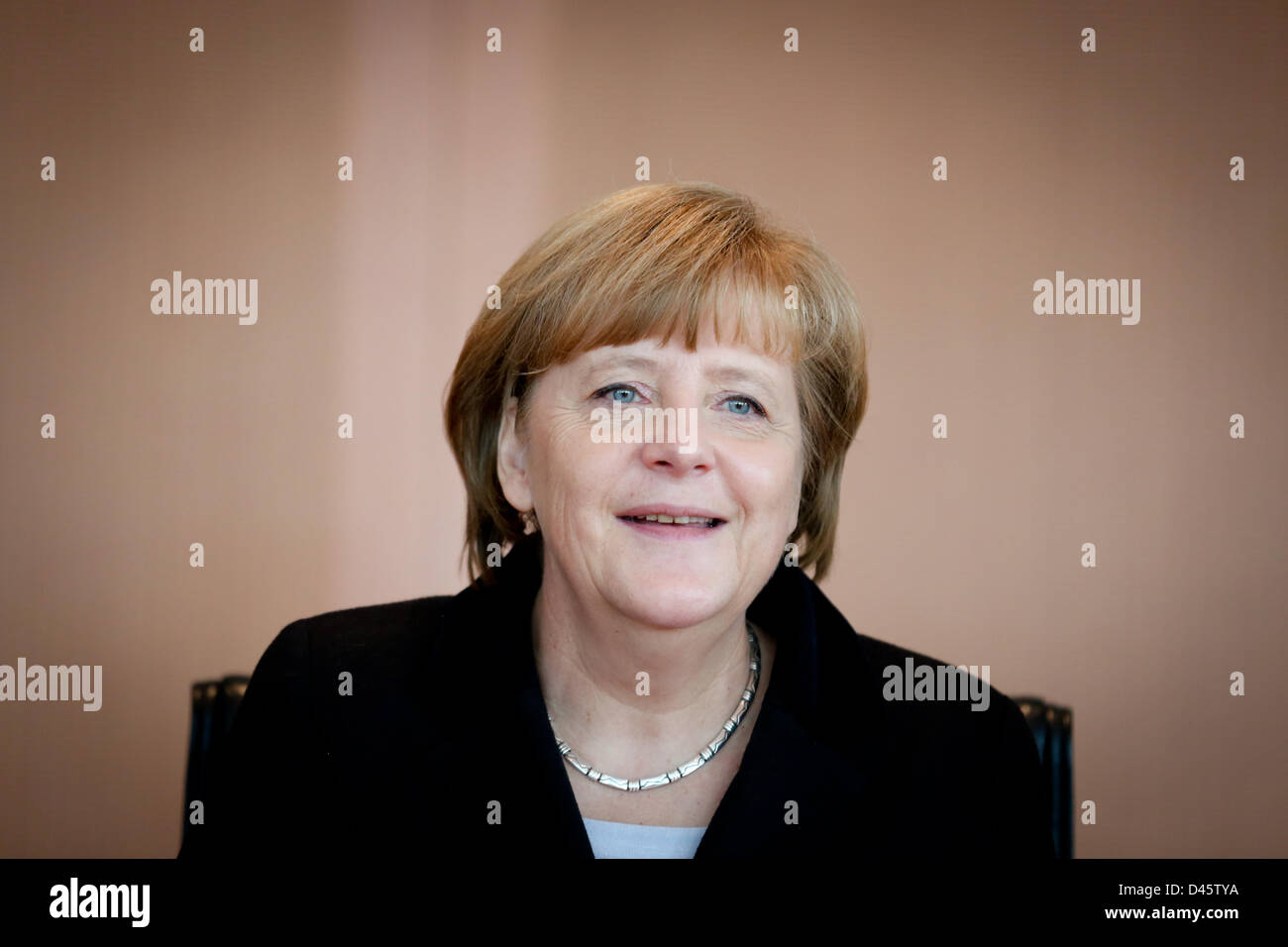 German chancellor Angela Merkel attends the cabinet meeting in Barlin ...